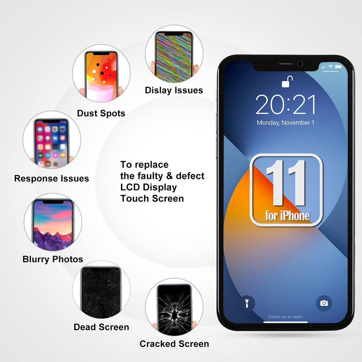 iPhone 11 Screen Replacement LCD Display Assembly – LL Trader