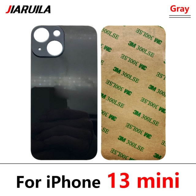 Big Hole Back Glass Replacement for iPhone 13 Mini with Double Side Ad ...
